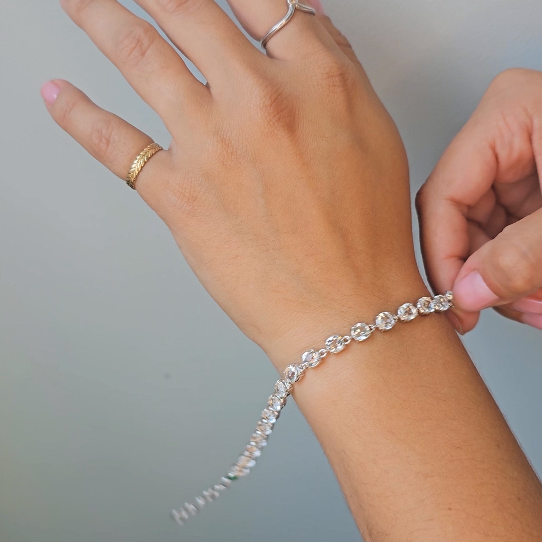 Round Rock Crystal Tennis Bracelet | Monica Rich Kosann