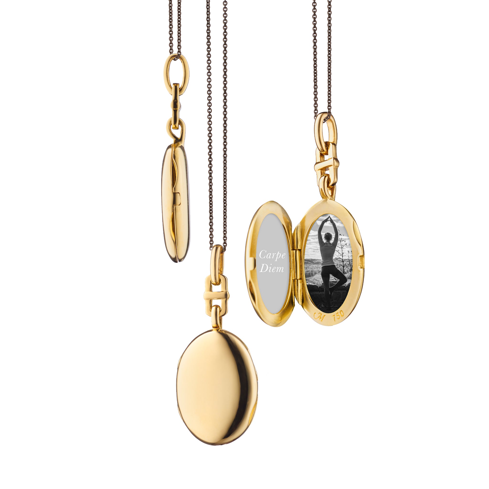 "Eve" Slim 18K Locket | Monica Rich Kosann