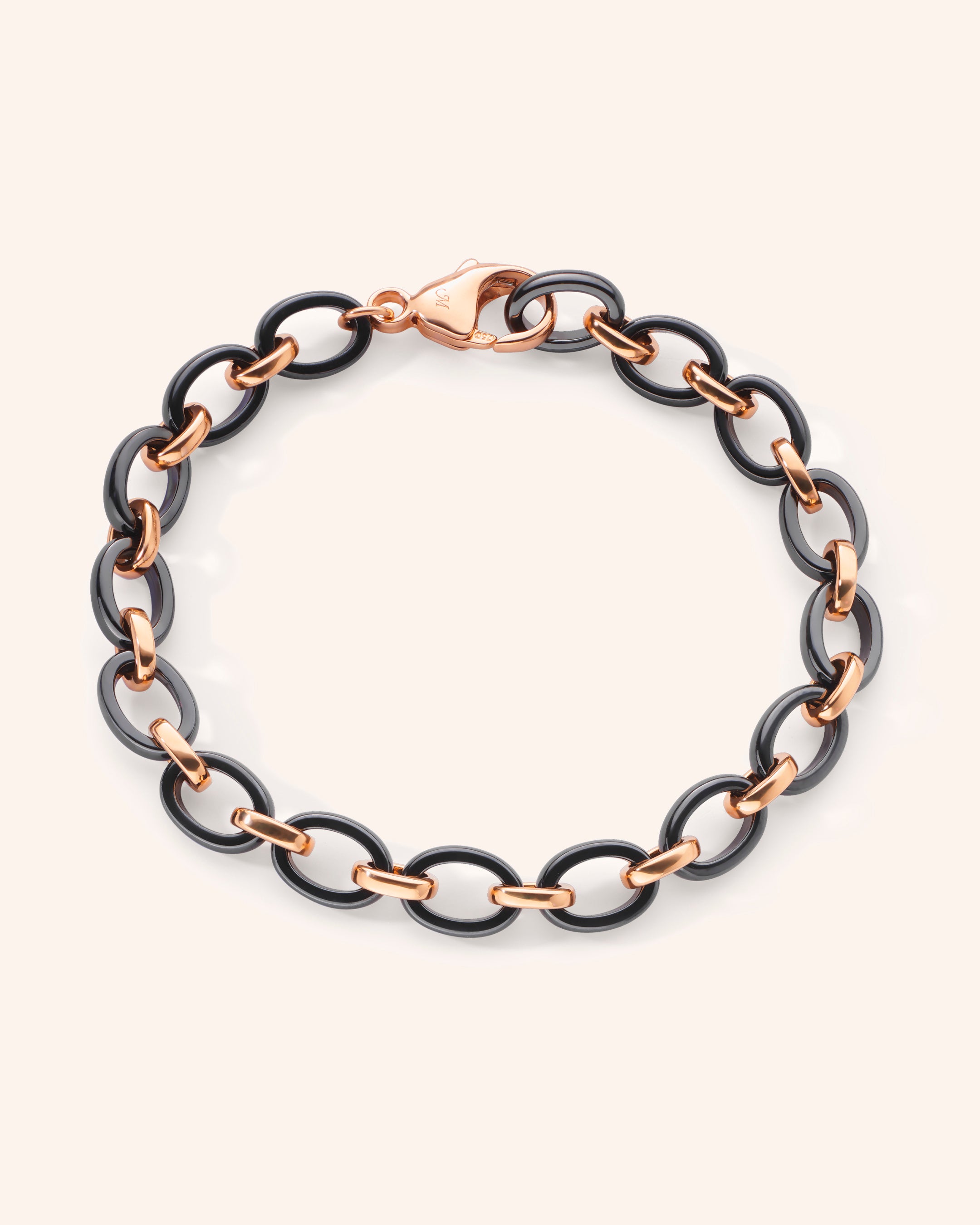 Audrey Black Ceramic Link Bracelet | Monica Rich Kosann