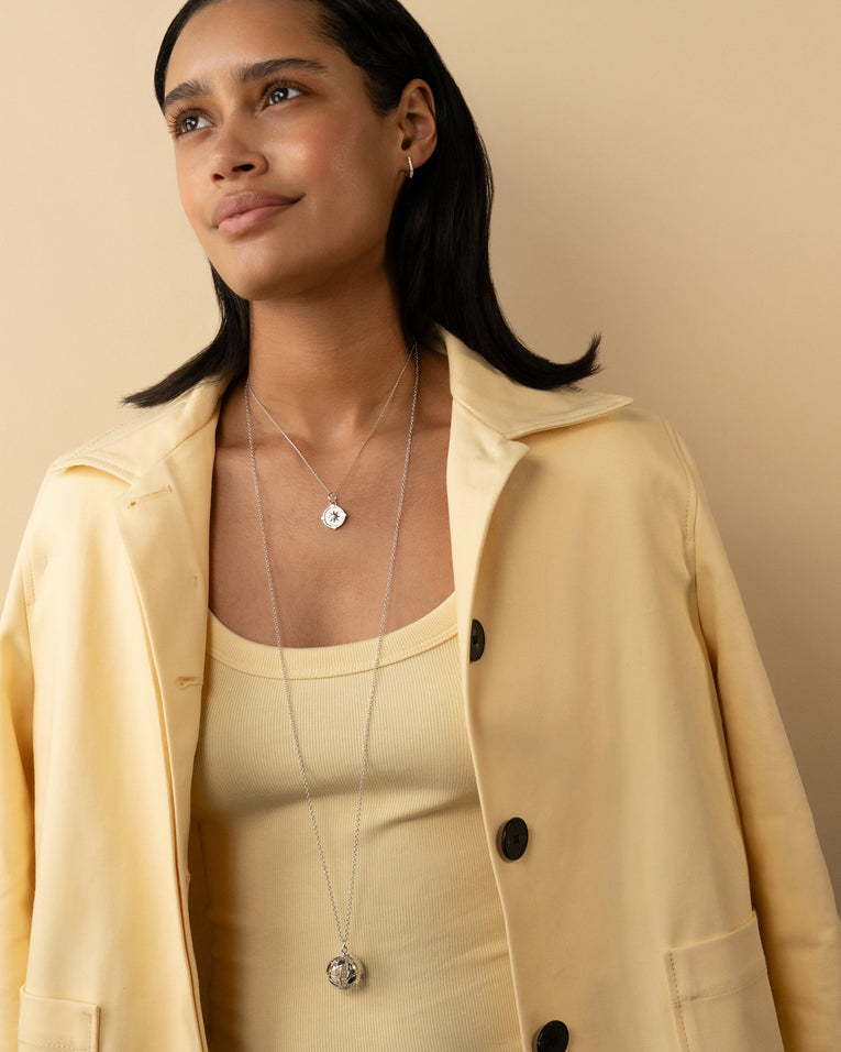 Sterling Silver Mini Adventure Compass Charm | Monica Rich Kosann