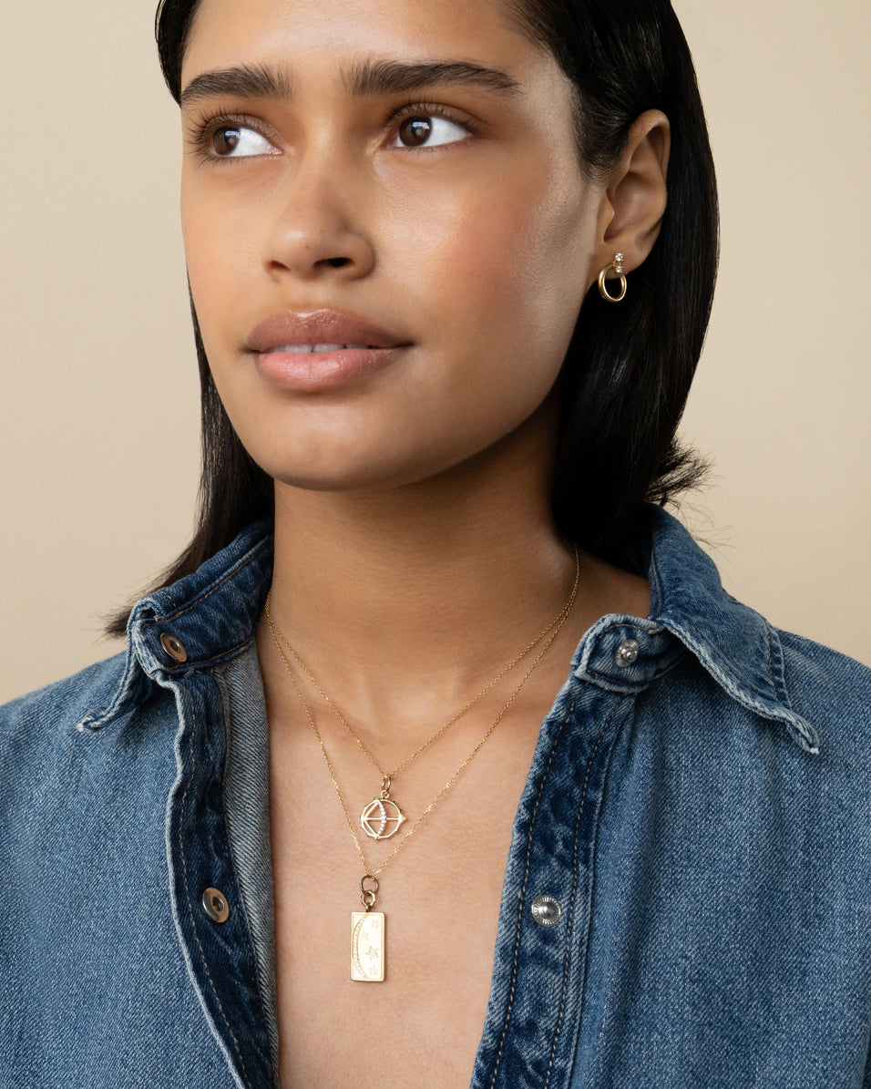 Yellow Gold Mini "Apollo" Bow & Arrow Charm | Monica Rich Kosann
