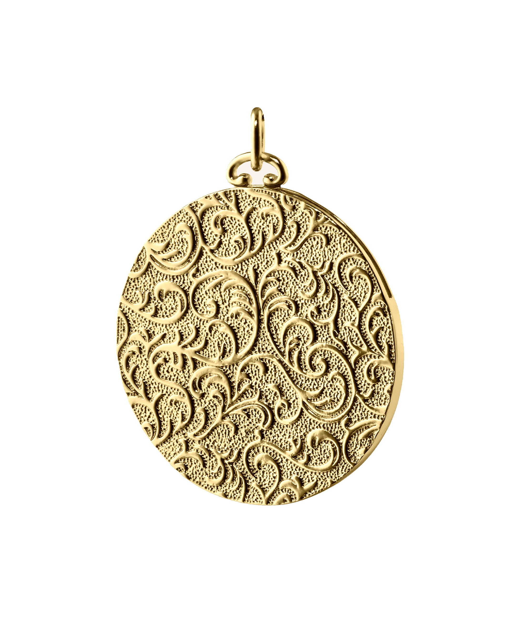 Vine Half-Locket Charm in Gold by Monica Rich Kosann