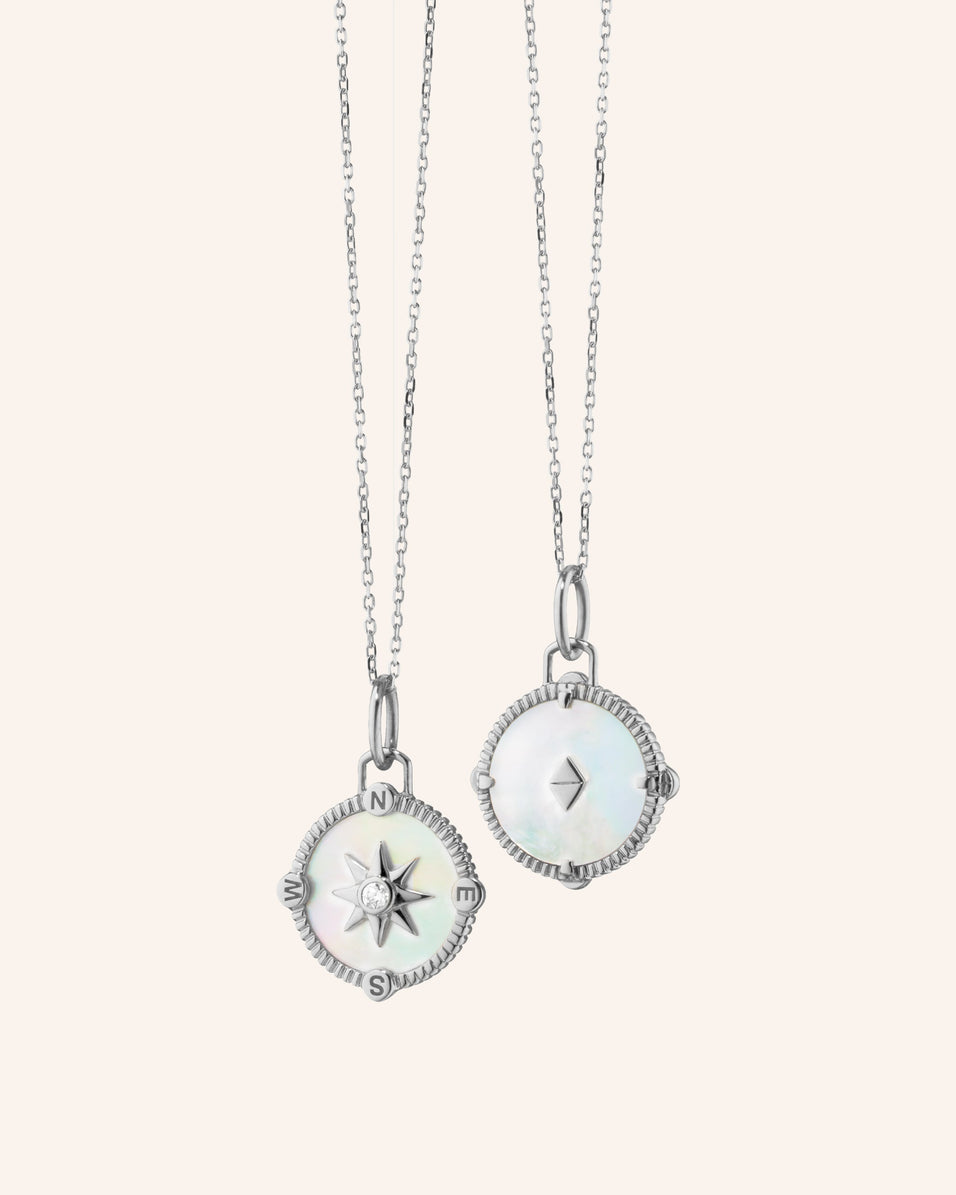 Silver Mini Adventure Compass Charm | Monica Rich Kosann