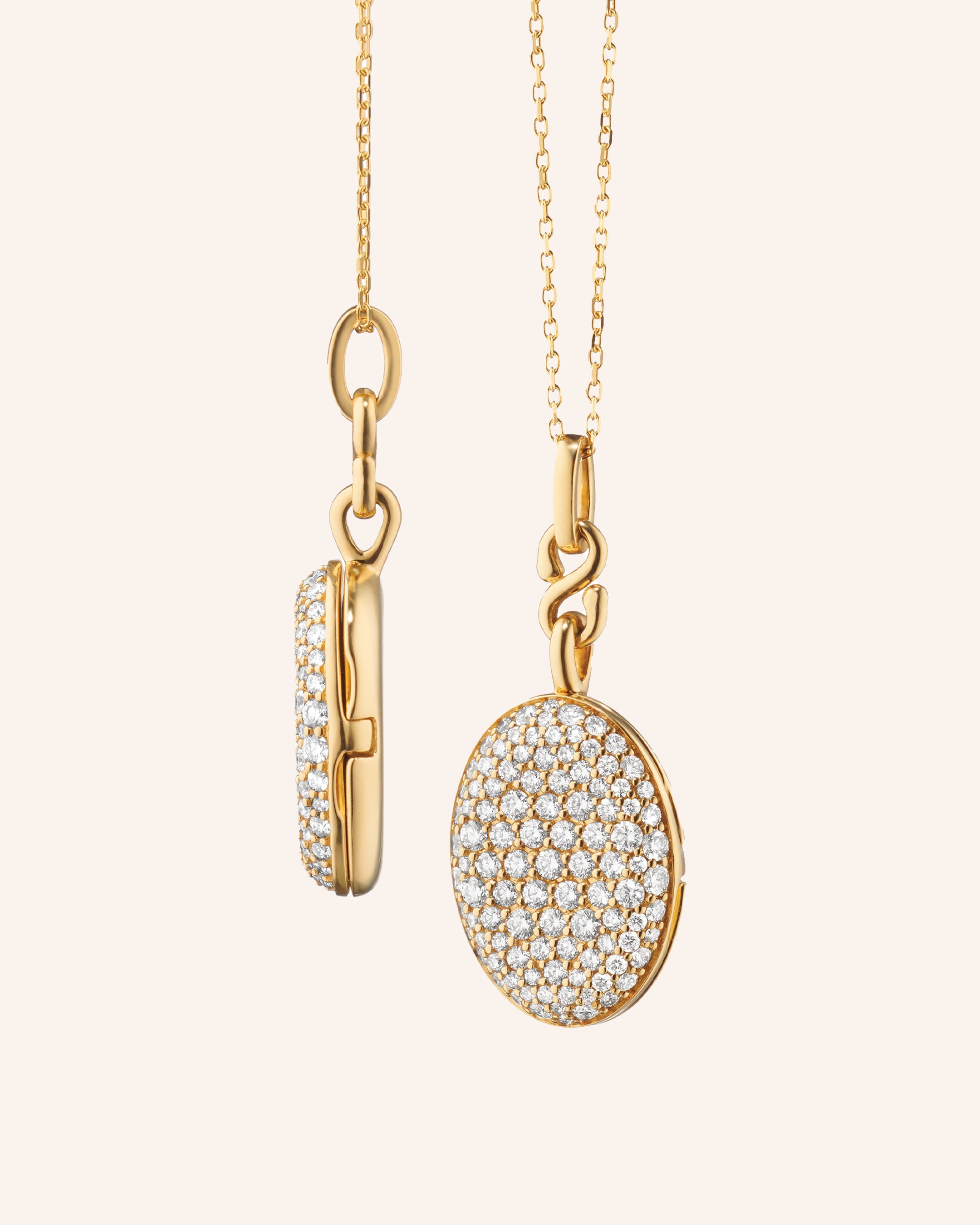 Slim "Kitt" 18K Gold Locket Necklace | Monica Rich Kosann