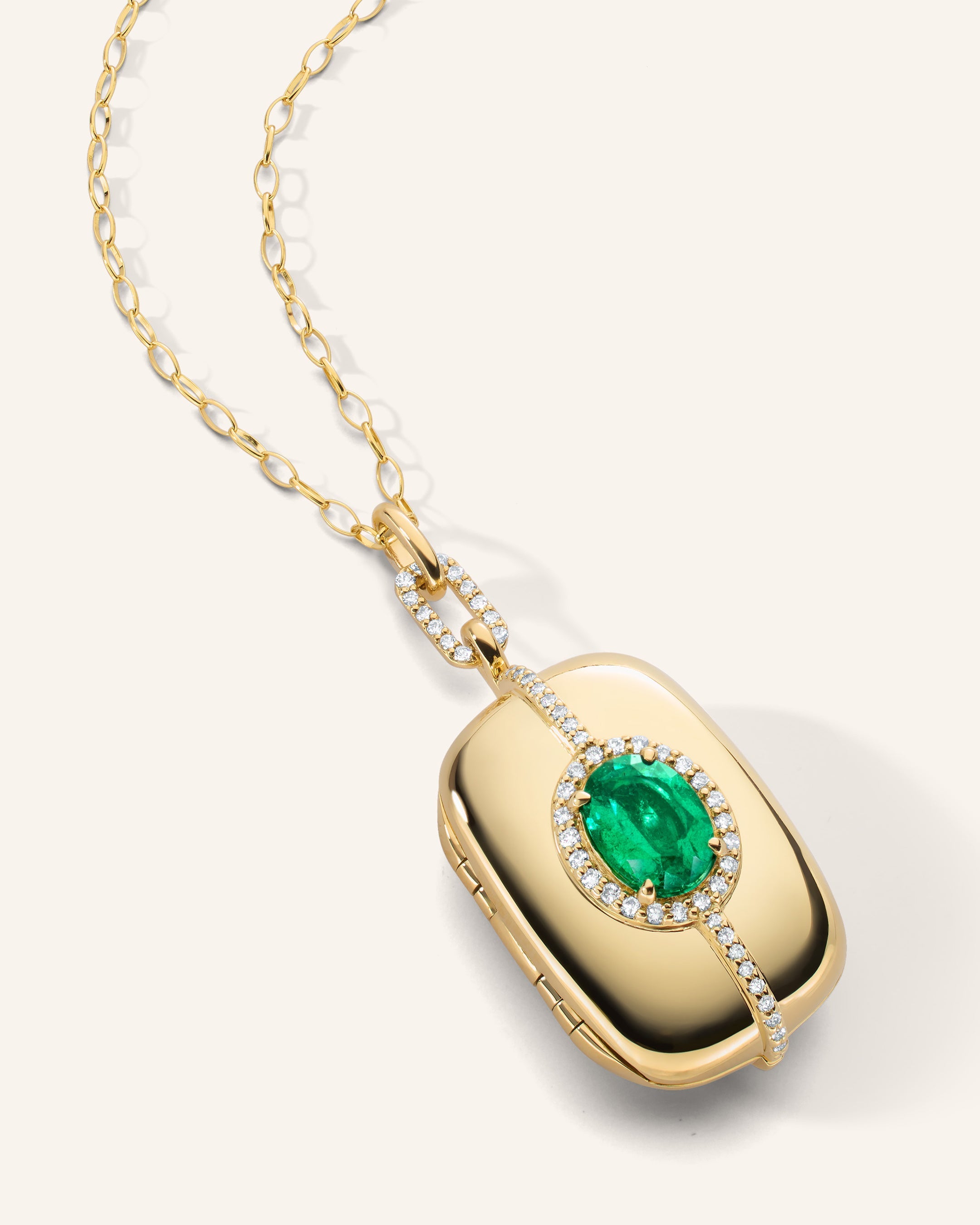 Special Edition Emerald & Diamond Locket | Monica Rich Kosann