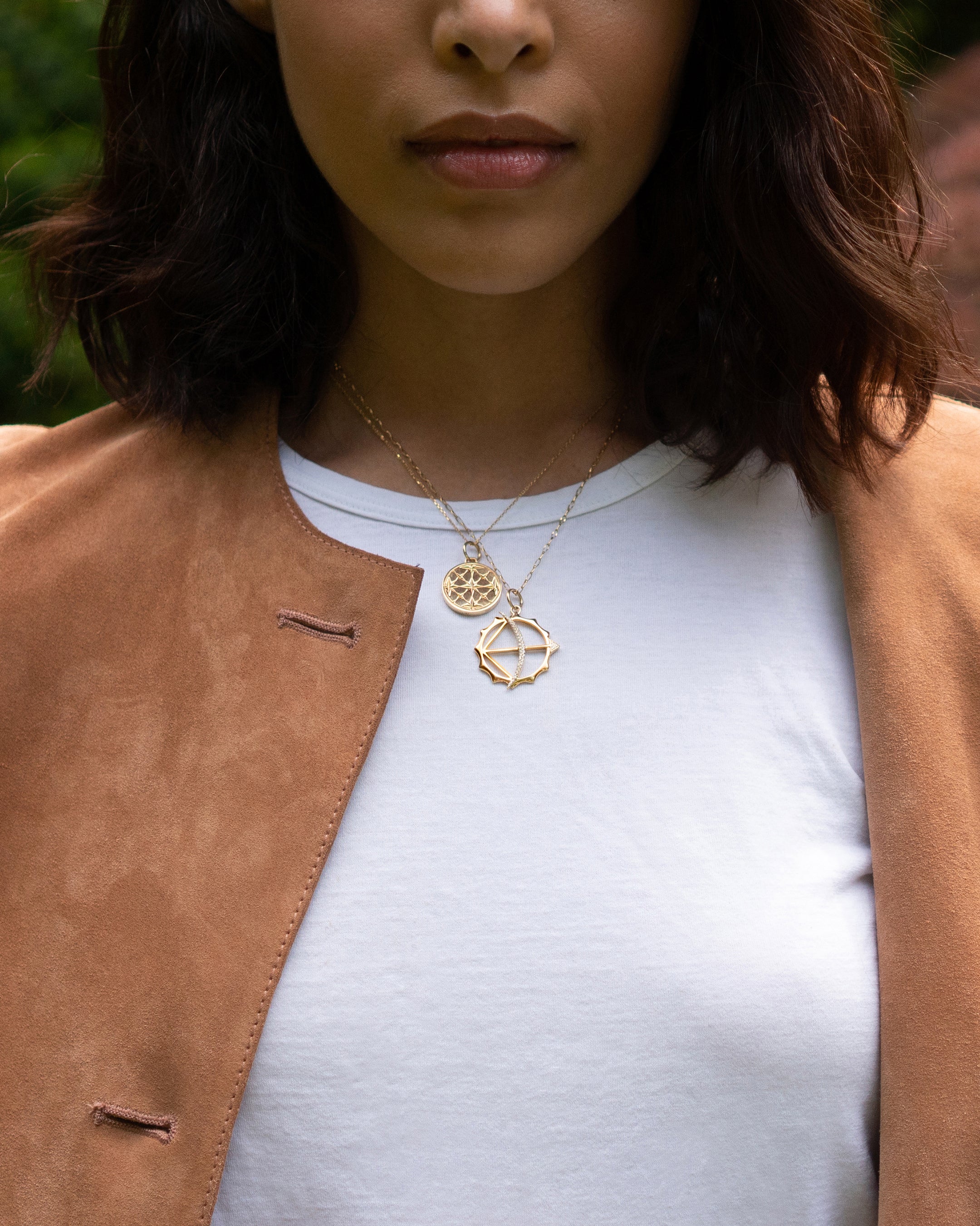 18K Gold Apollo Charm Necklace with Diamond | Monica Rich Kosann