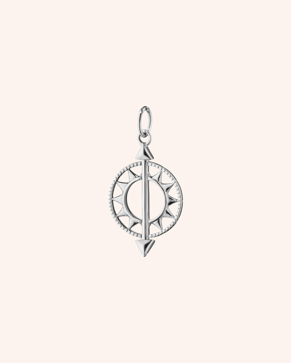 Mini "Time is Precious" Sundial Charm in Sterling Silver by Monica Rich ...