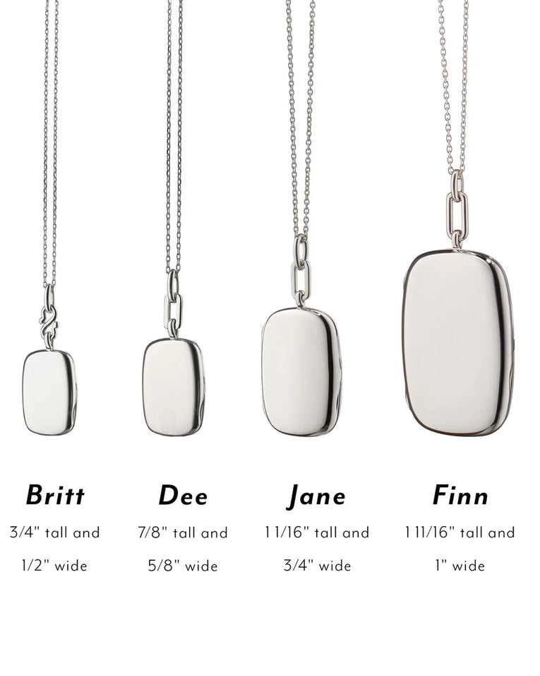 Britt Slim Sterling Silver Locket Necklace | Monica Rich Kosann