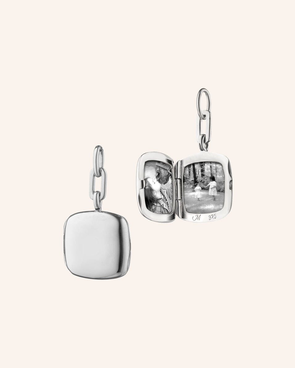 Sterling Silver Slim Cushion "Viv" Locket | Monica Rich Kosann