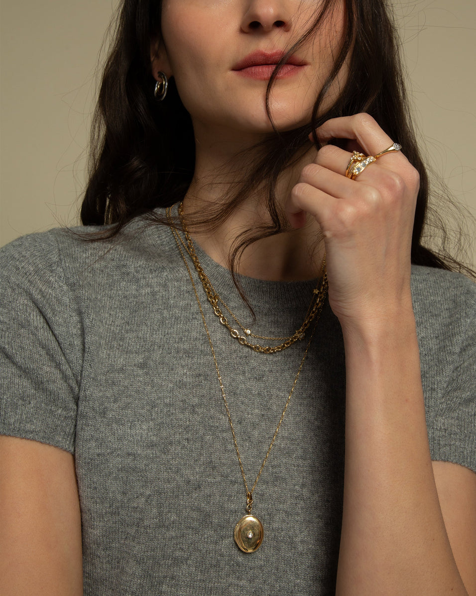 18K Gold Diamond Infinity Locket | Monica Rich Kosann