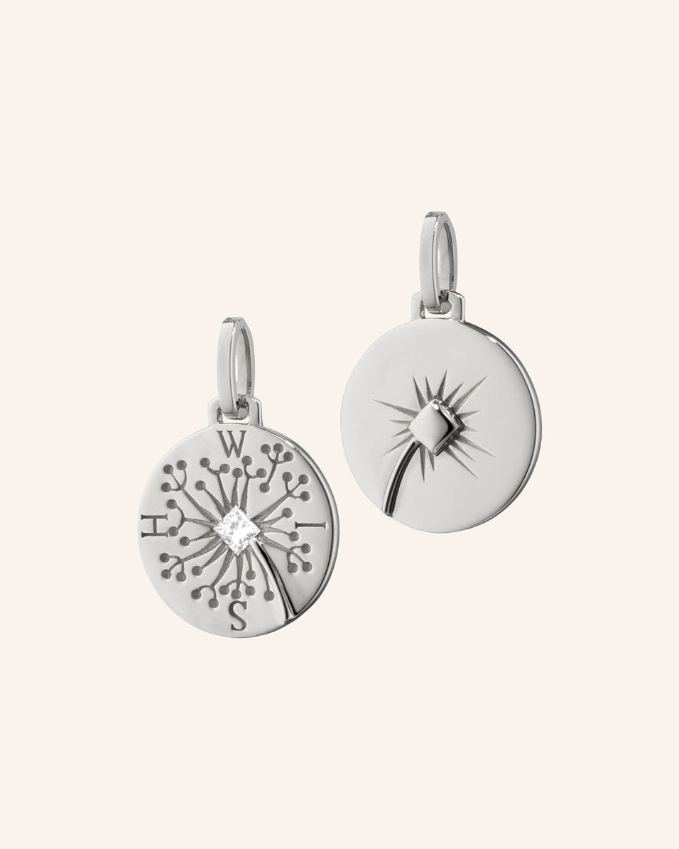 Dandelion Sterling Silver Intaglio Charm | Monica Rich Kosann