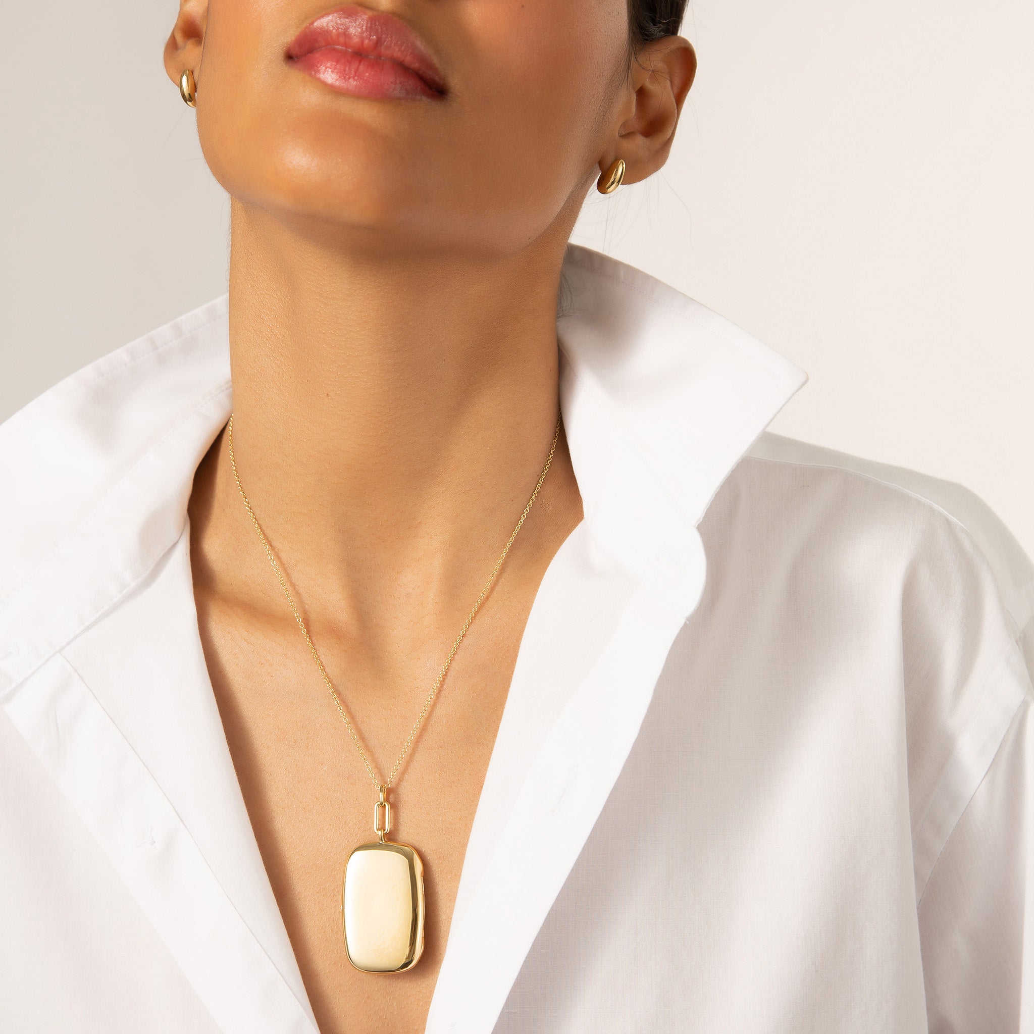The "Finn" 18K Gold Locket Necklace | Monica Rich Kosann