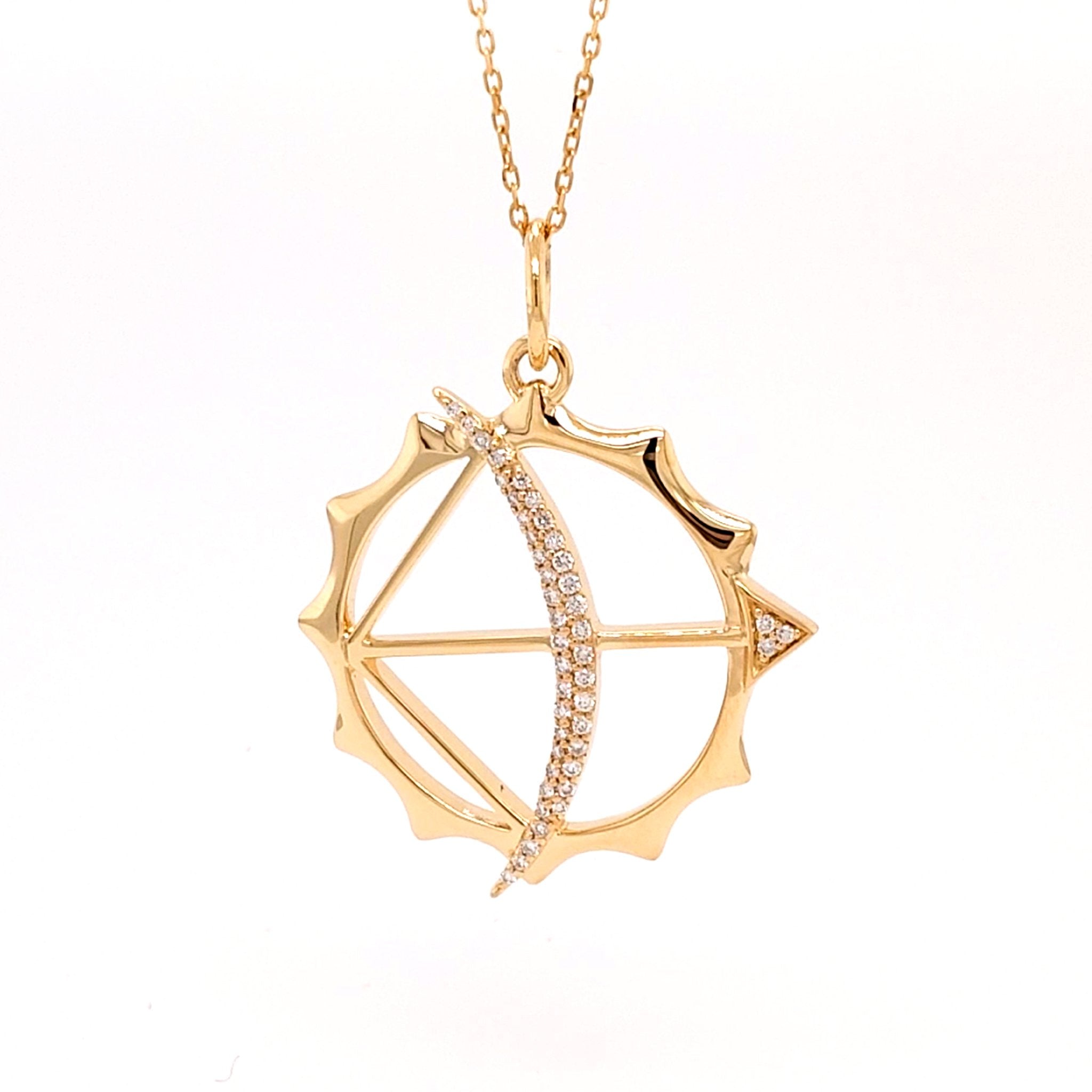 18K Gold Apollo Charm Necklace with Diamond | Monica Rich Kosann