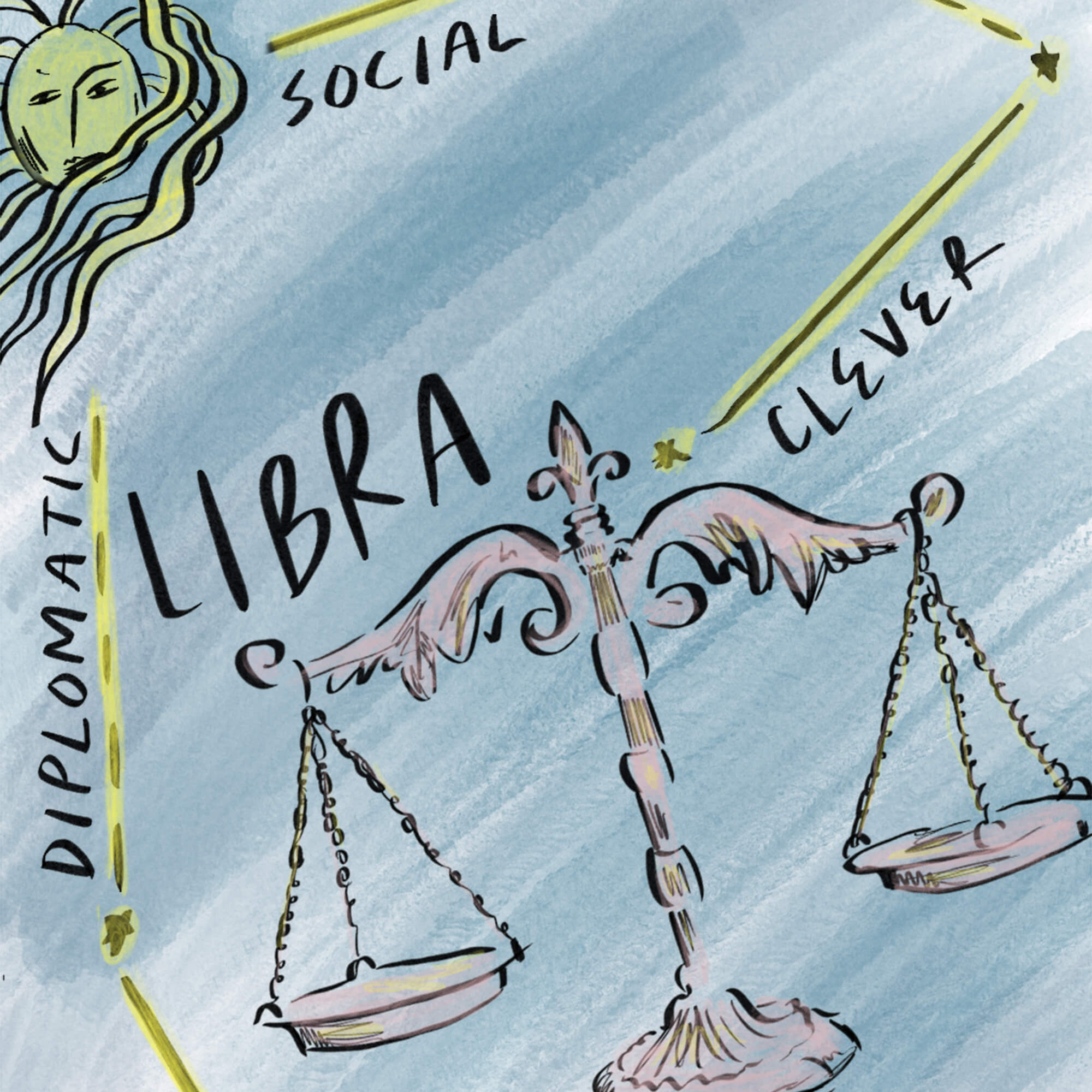 Mini "Libra" Enamel Vermeil Charm | Monica Rich Kosann