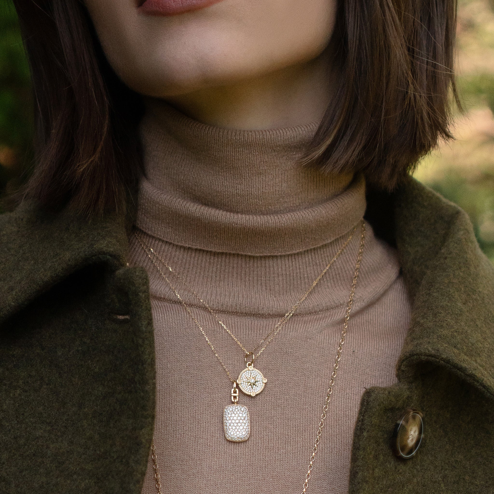 Slim "Fran" 18K Gold Locket Necklace | Monica Rich Kosann