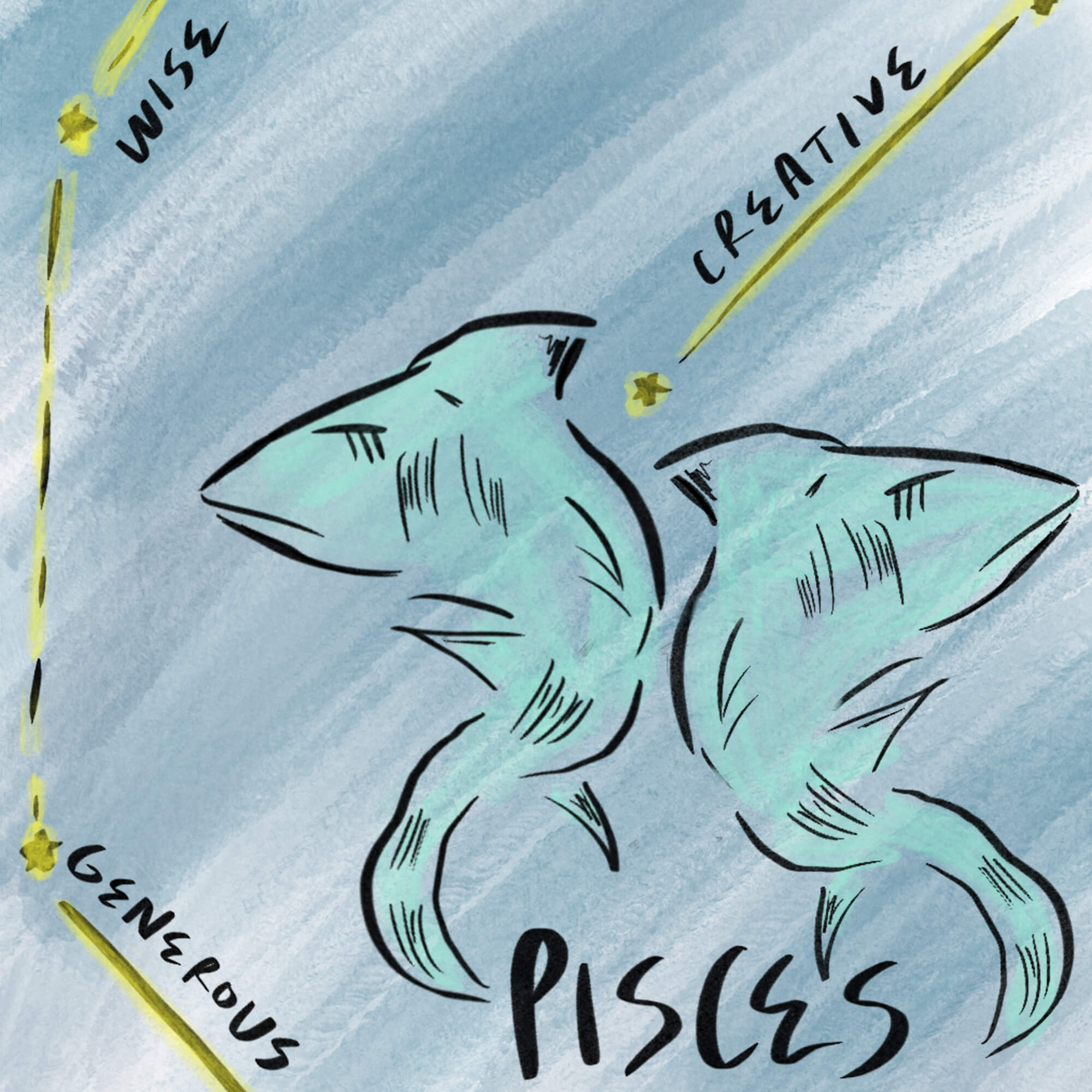 Mini "Pisces" Enamel Vermeil Charm | Monica Rich Kosann