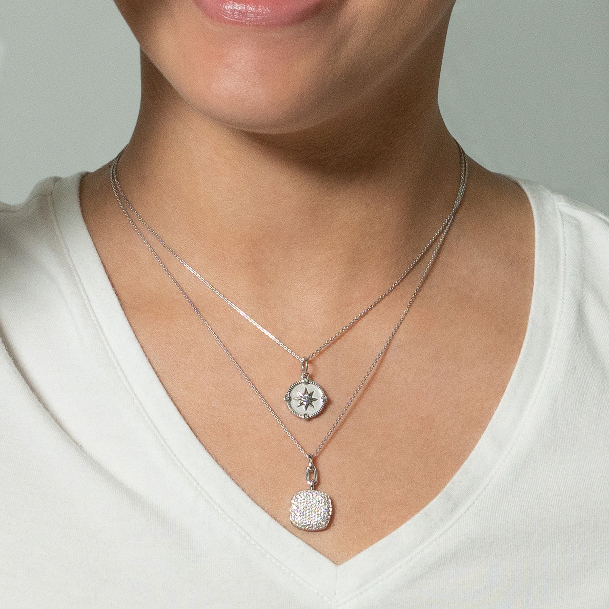 Slim "Rae" Sterling Silver Locket Necklace | Monica Rich Kosann