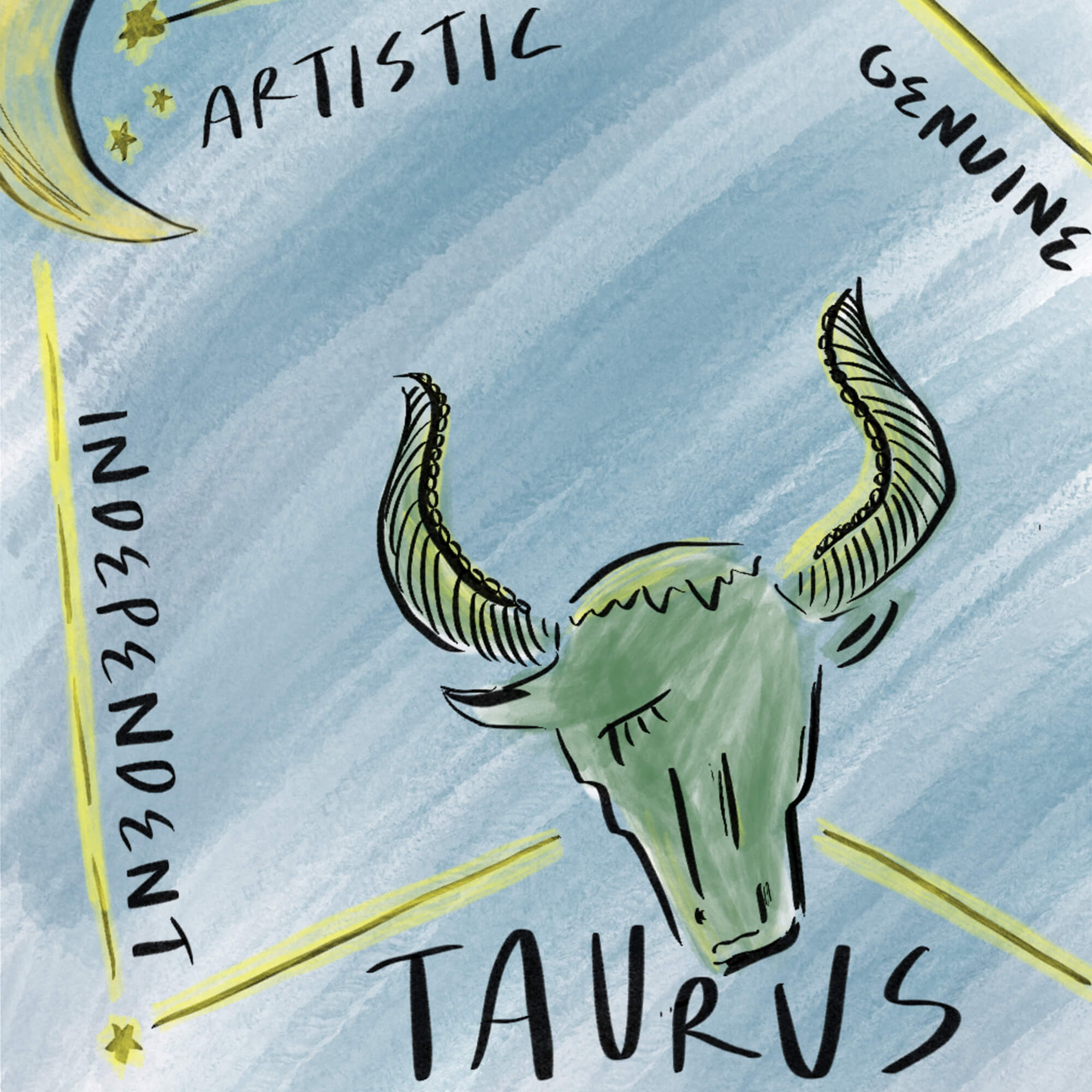 Mini "Taurus" Enamel Vermeil Charm | Monica Rich Kosann