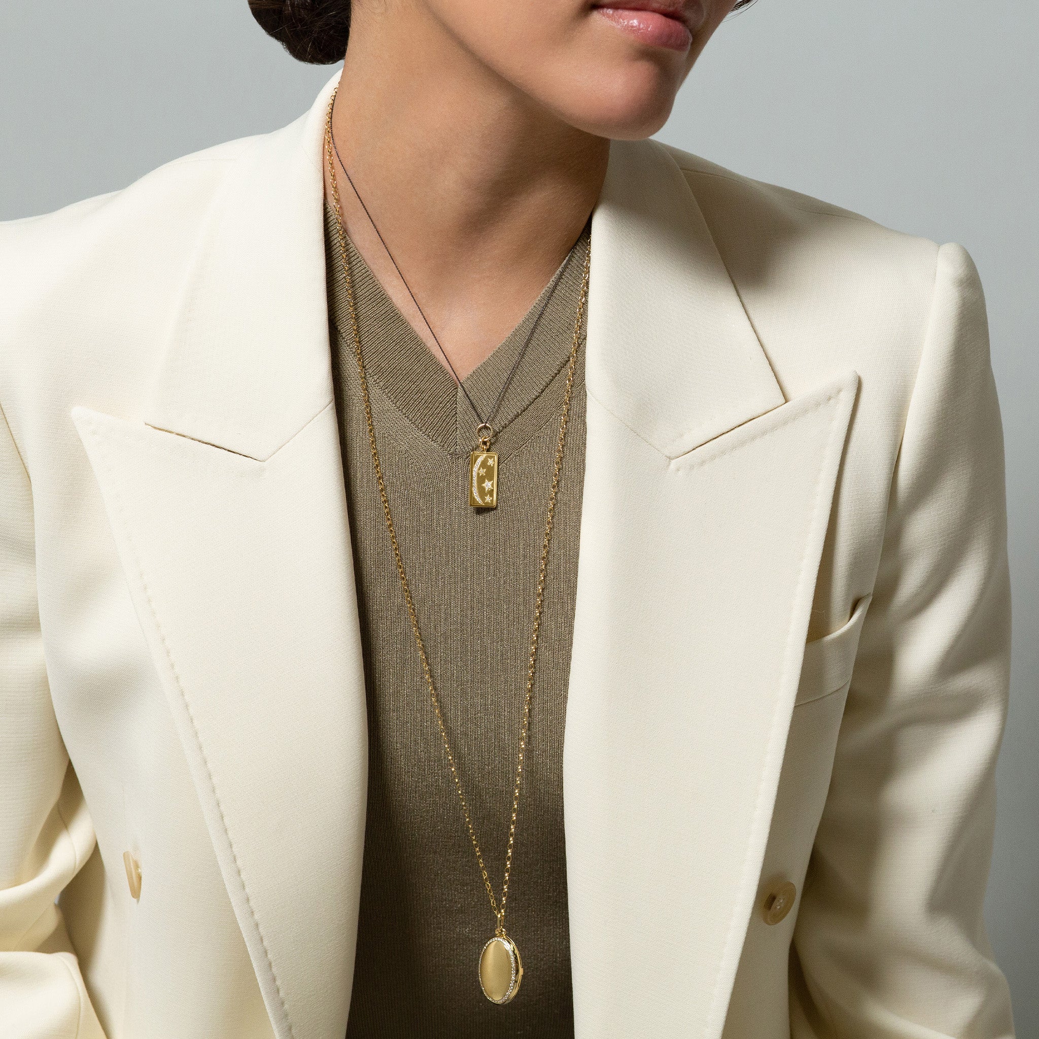 Four Image "Luxe" 18K Gold Locket Necklace | Monica Rich Kosann