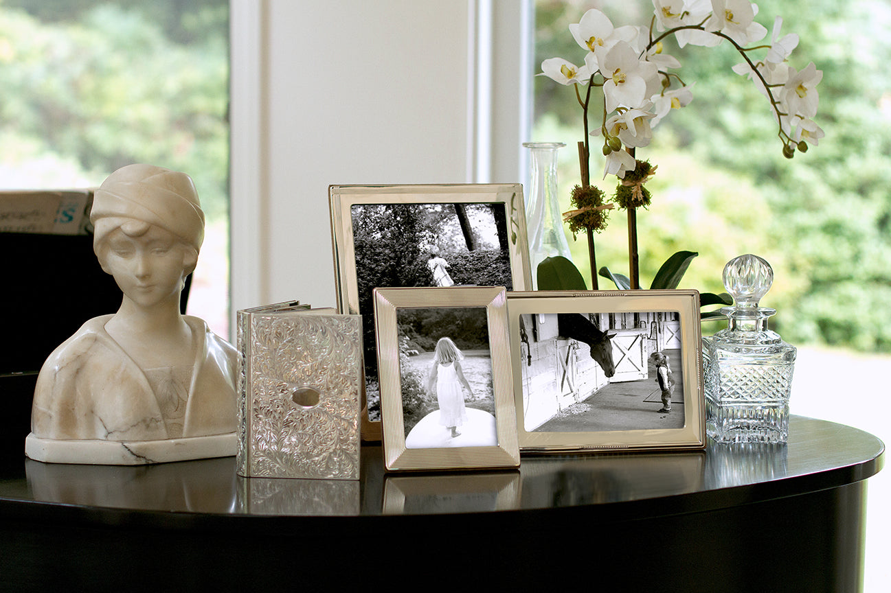 Sterling Silver Cross Hatch Picture Frame | Monica Rich Kosann