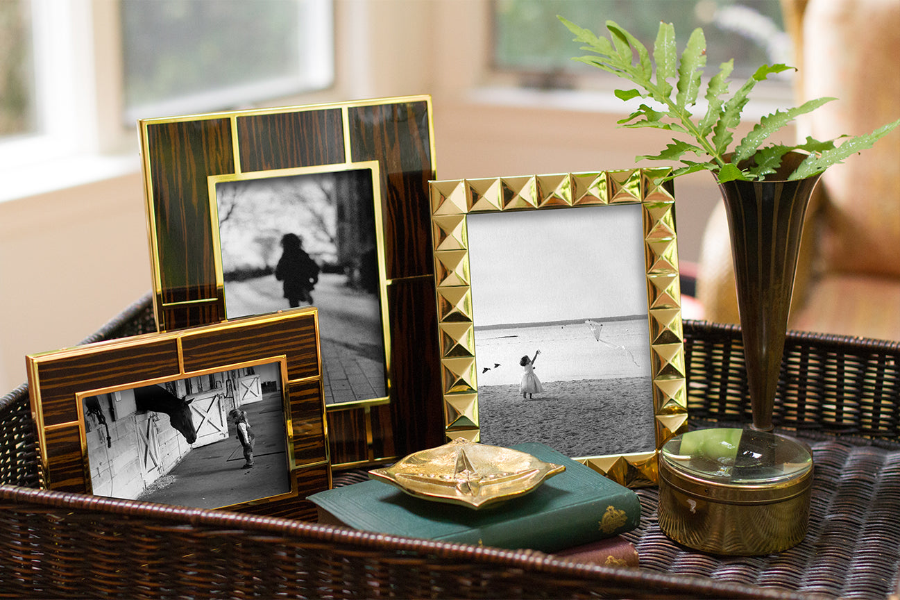 24K Gold & Wooden Picture Frame | Monica Rich Kosann